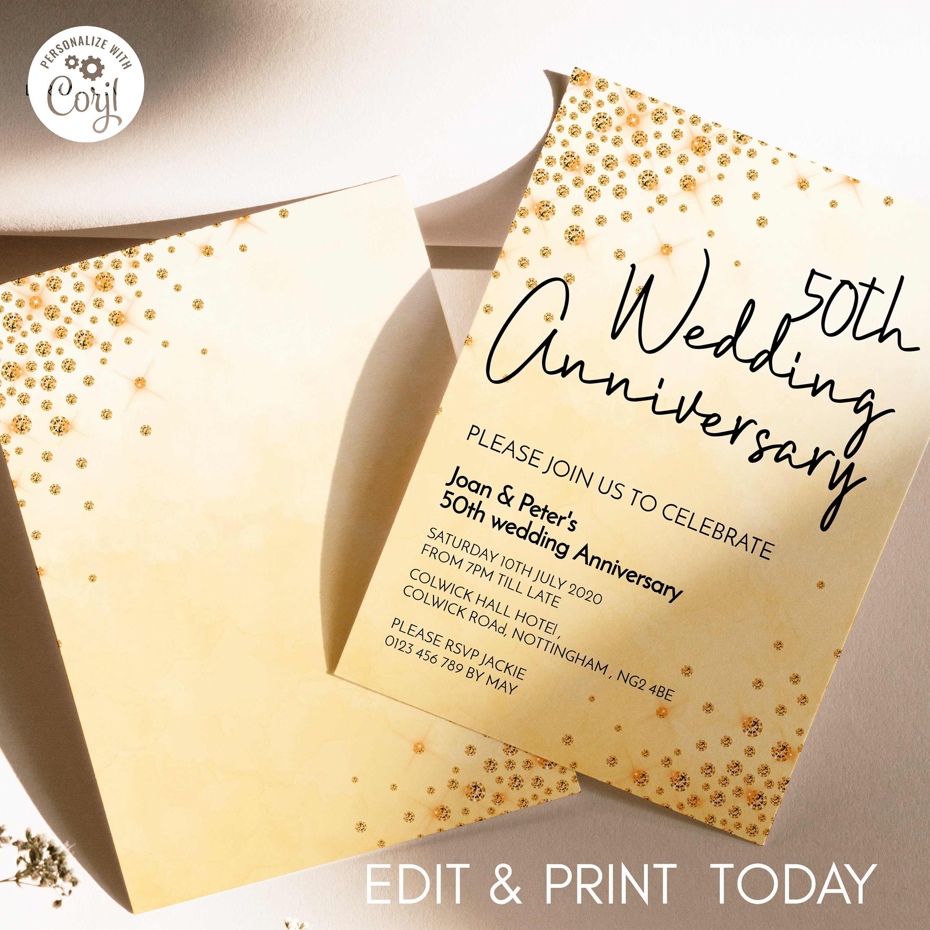 50th Anniversary Invitation Golden Wedding Party Anniversary Etsy 50th-anniversary-invitation-golden-wedding-party-anniversary-etsy