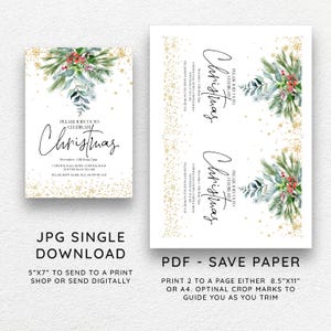 Editable Christmas Party Invitation Editable Invitation Template ...