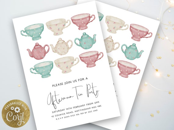 afternoon-tea-invitation-tea-party-inviteteacups-teapot-editable