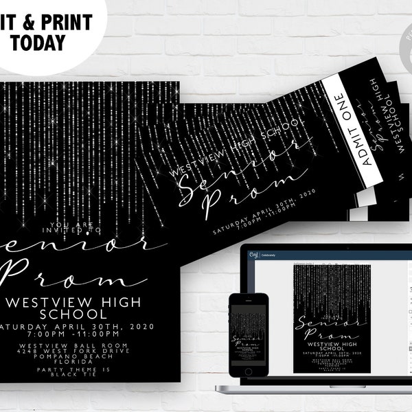 Prom Ticket - Etsy