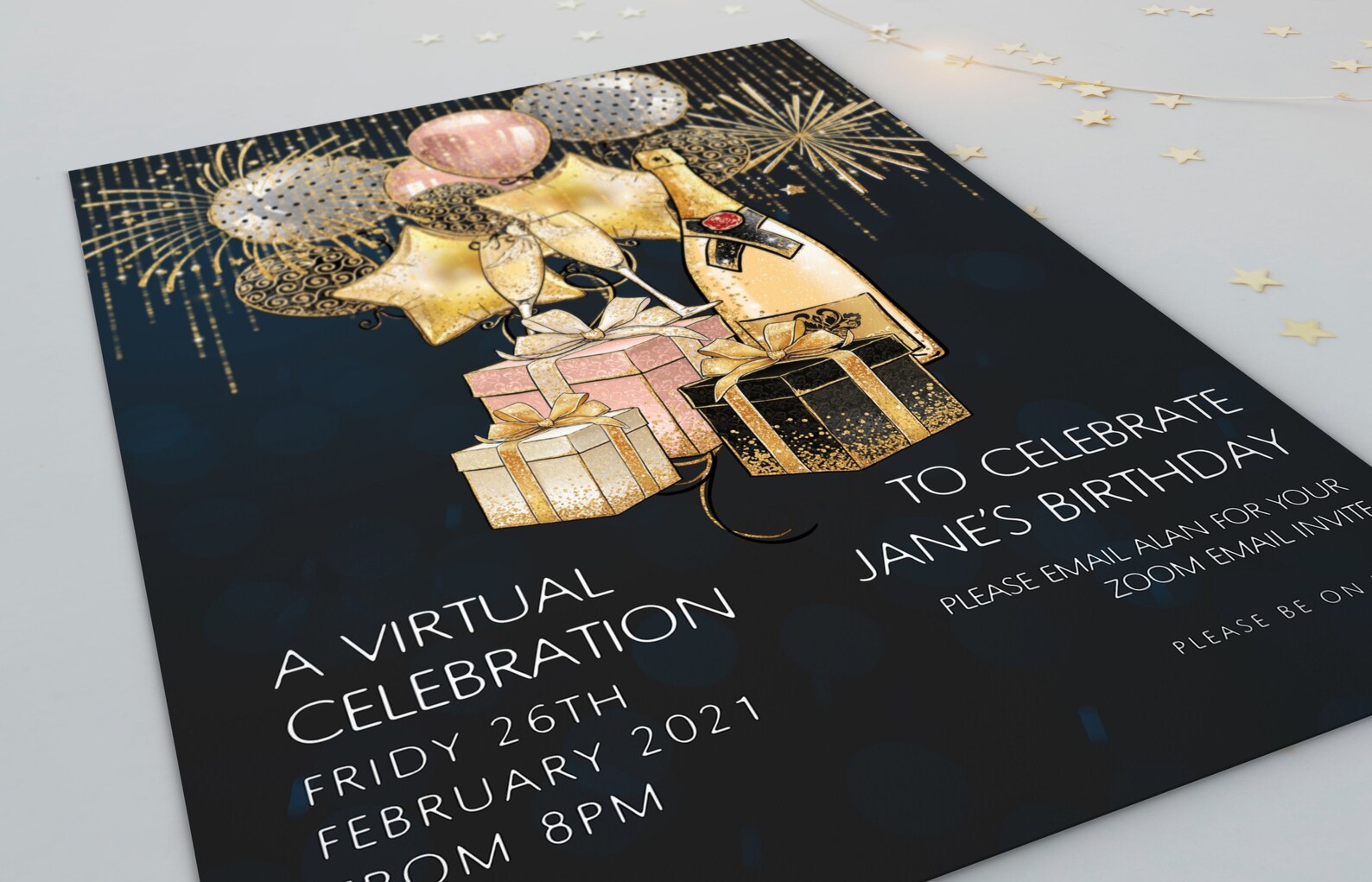 Virtual Event Invitation Virtual Birthday Virtual | Etsy