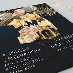 Virtual Event Invitation, Virtual Birthday, Virtual Celebration ...