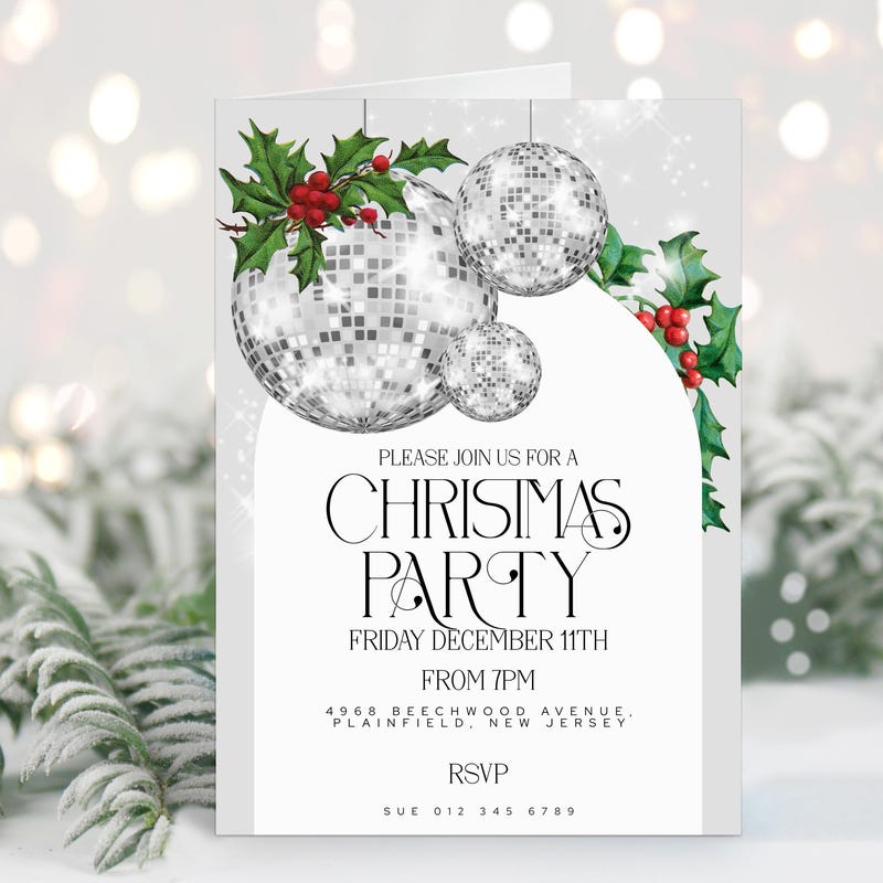 Holiday Glam Invitations - Etsy UK