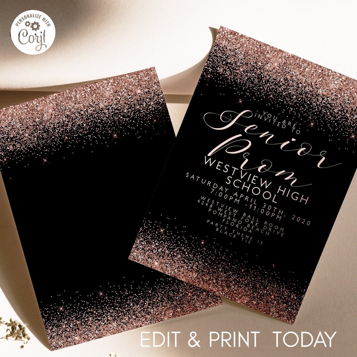 Prom Invitations and Tickets Prom Invitation Award Night | Etsy