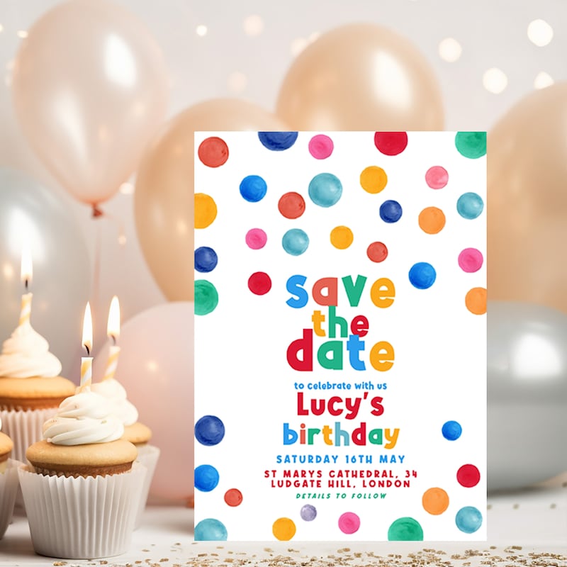 Polka Dot Invites - Etsy