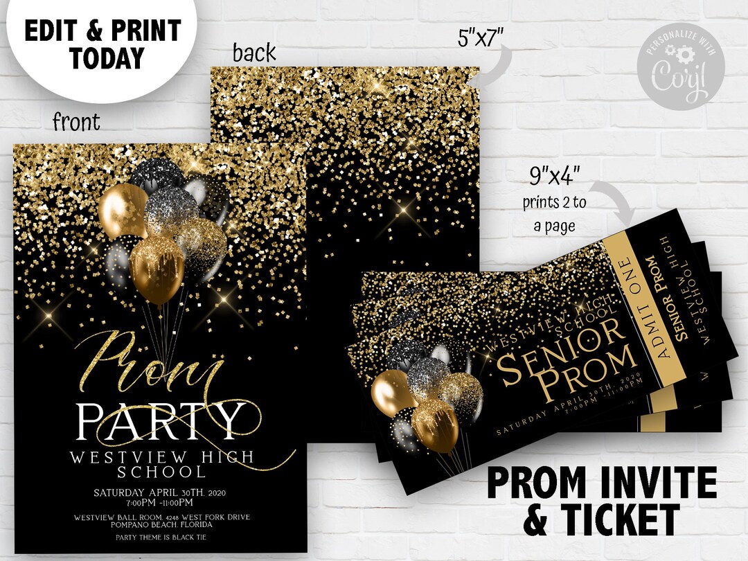 Prom Party Invitations