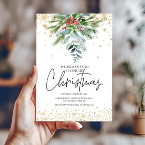 Editable Christmas Party Invitation Editable Invitation Template ...