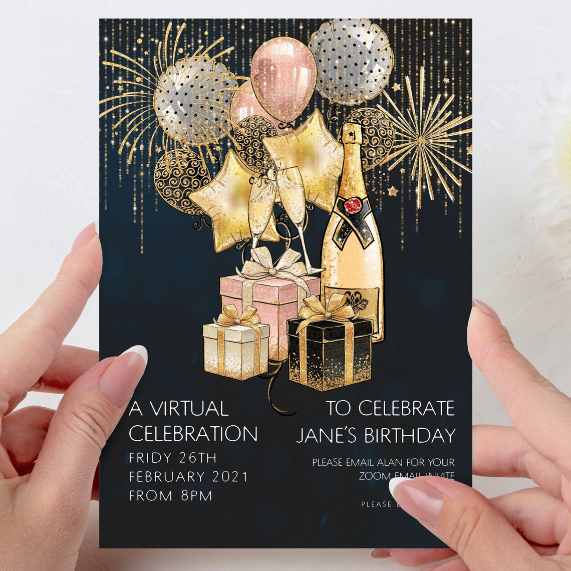 Virtual Event Invitation Virtual Birthday Virtual | Etsy