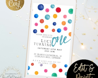 Polka Dot Invitation - Etsy