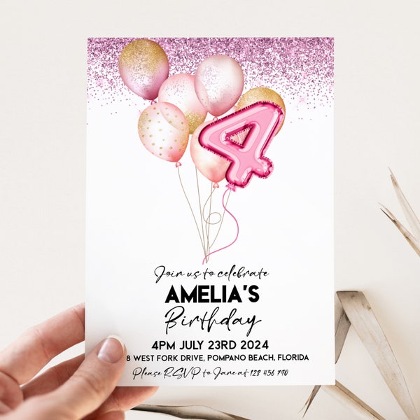 gold-4th-birthday-invites-etsy