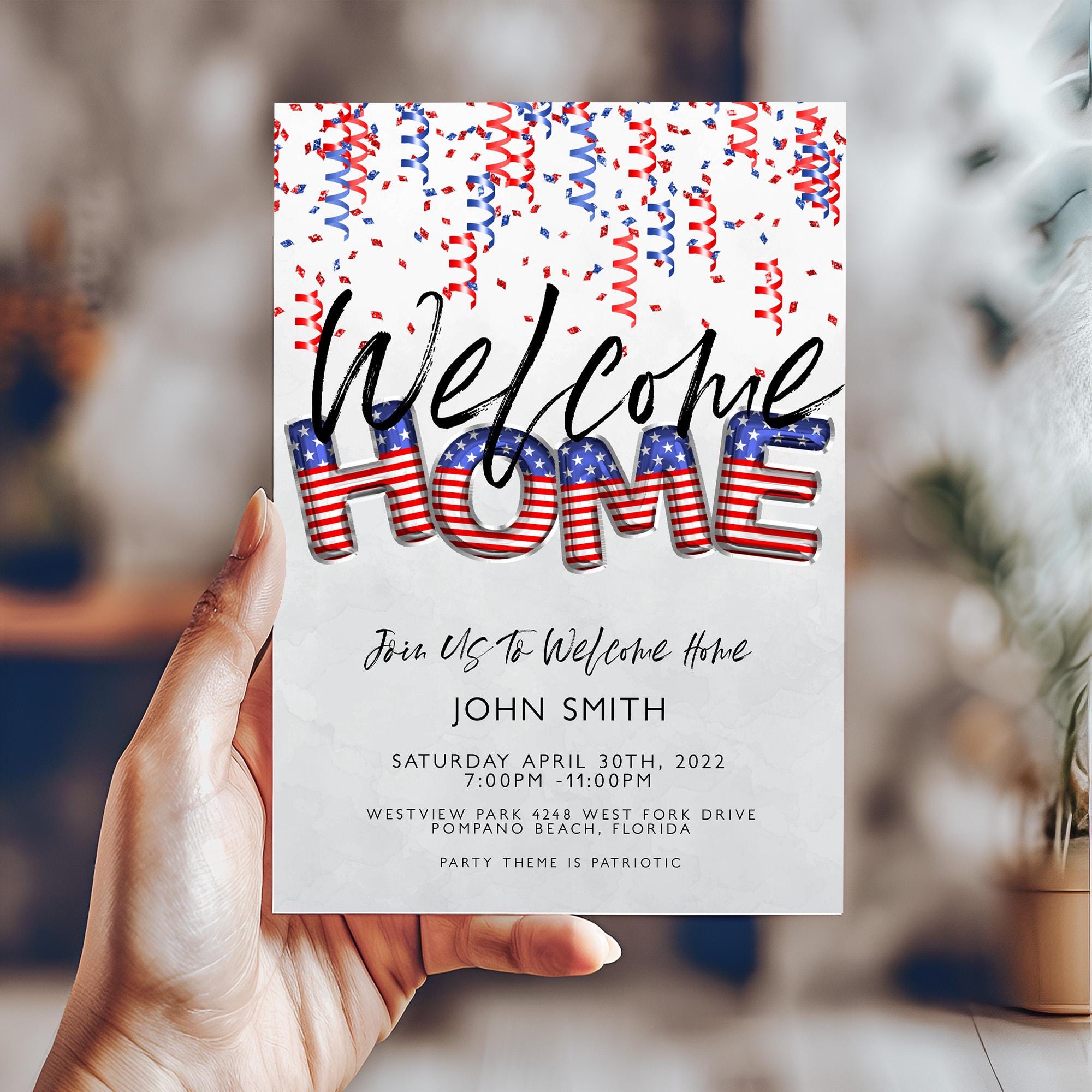 Welcome Home Military Invitation Templates