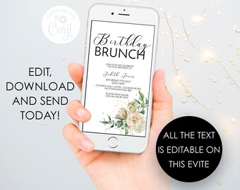 Paperless Electronic Birthday Invitation 60th Digital - Etsy