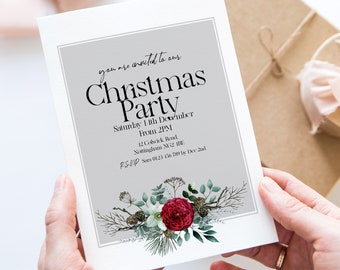 Editable Christmas Party Invitation Editable Invitation Template ...