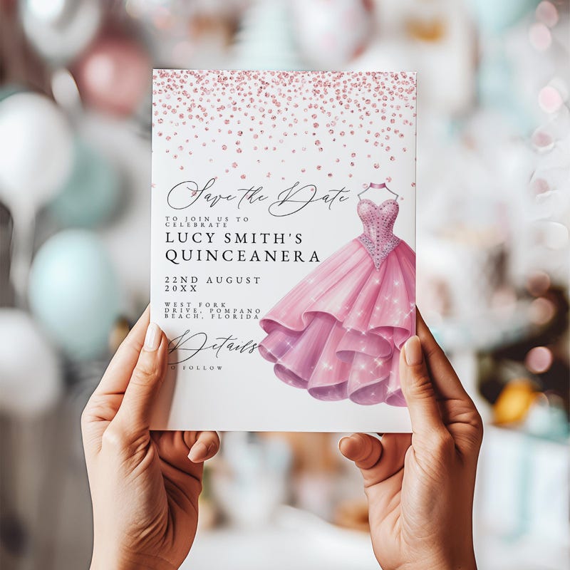 Quinceanera Save the Date - Etsy