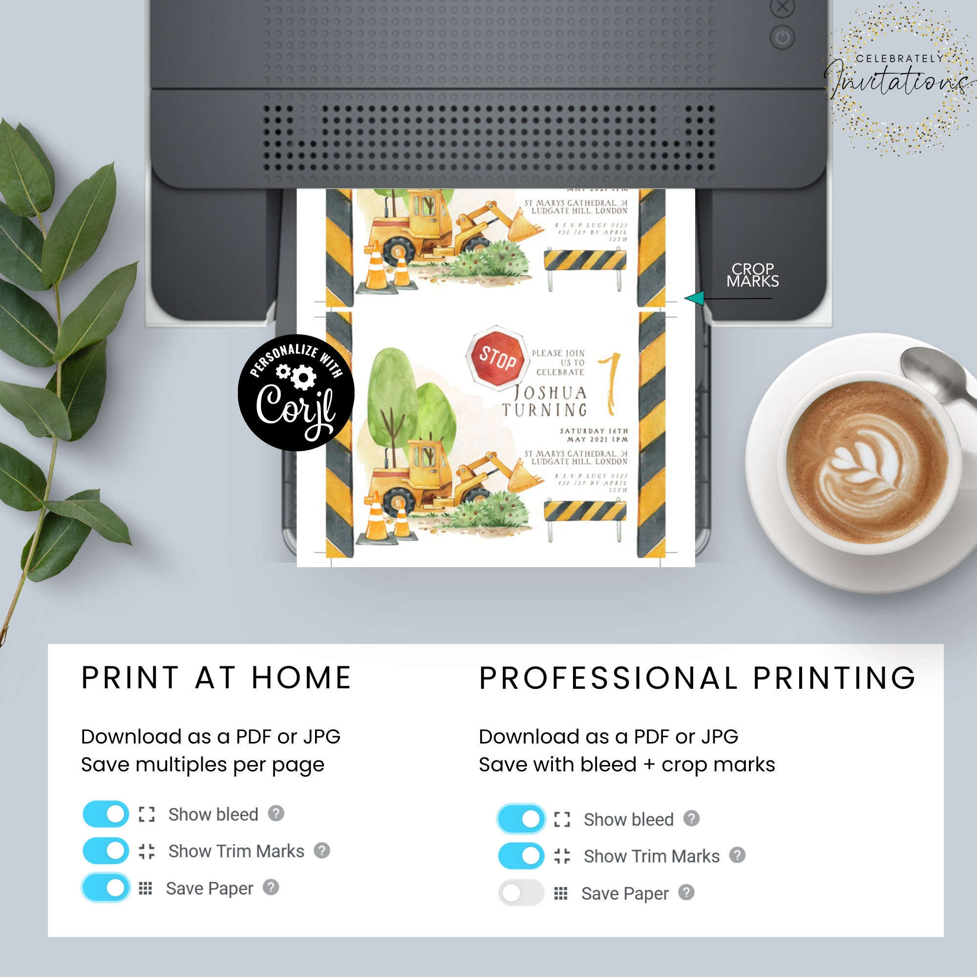 Editable Construction Invitation Construction Birthday - Etsy UK