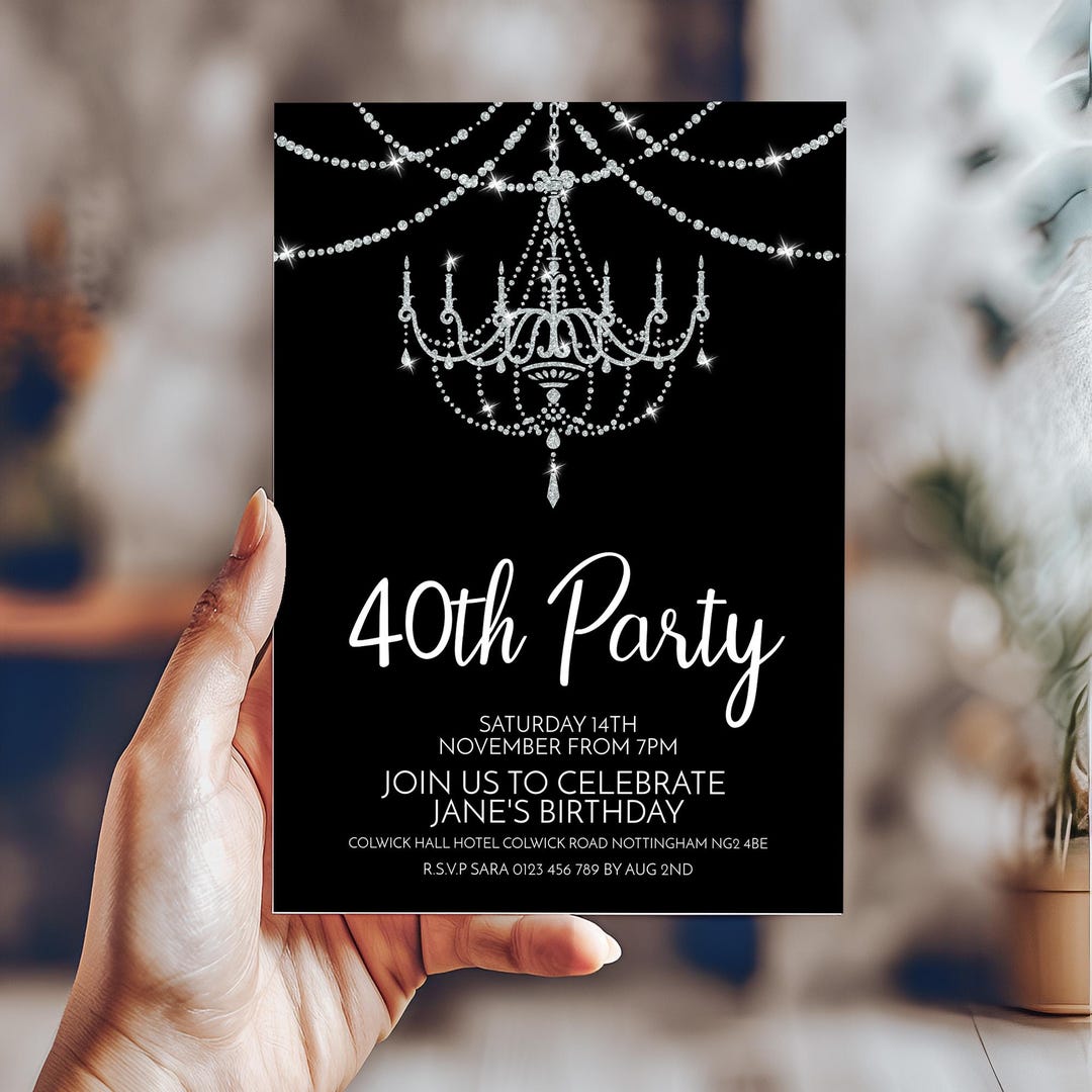 Forty Birthday Invitation 40th Birthday Invitations for Women 40th ...