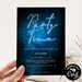 Printable Party Time Invitation Black Blue Editable Invitation for Him ...