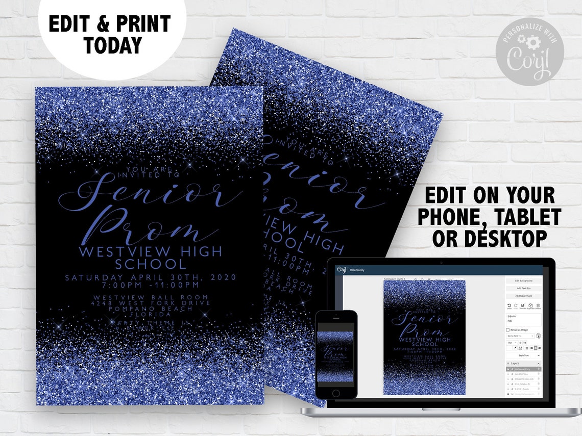 Senior Prom Invitations and Tickets Award Night Invite Event | Etsy