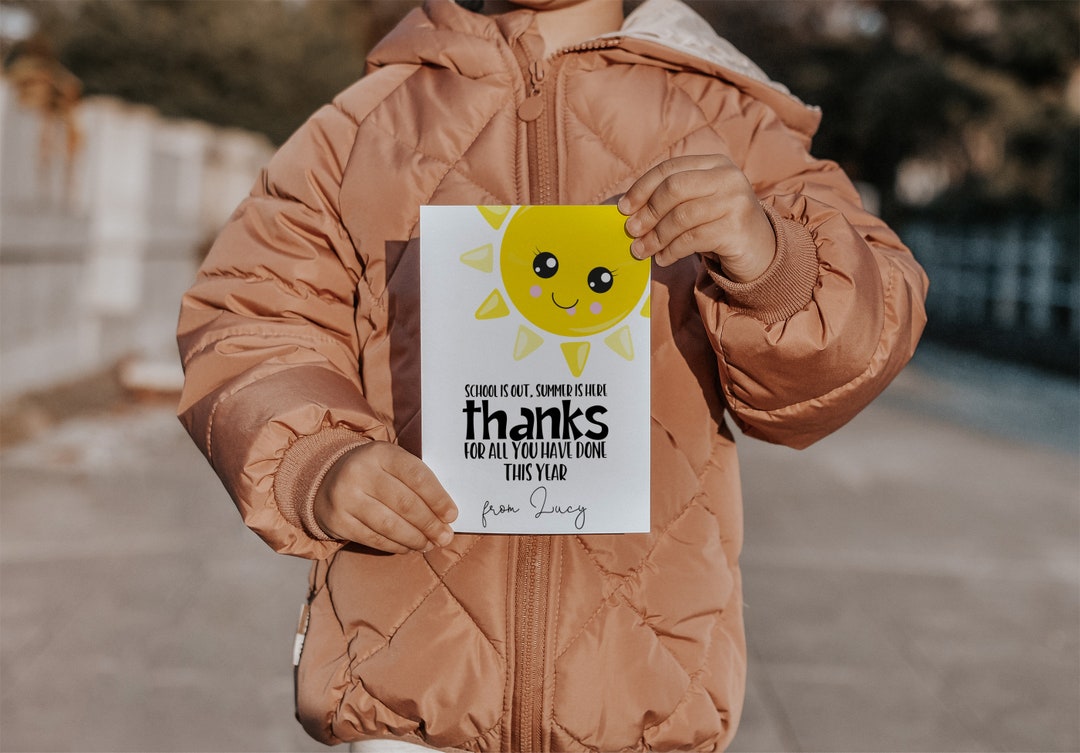 Editable Summer Teacher Appreciation Note Kids Schools Out Summer is ...