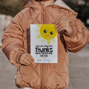 Editable Summer Teacher Appreciation Note Kids Schools Out Summer is ...