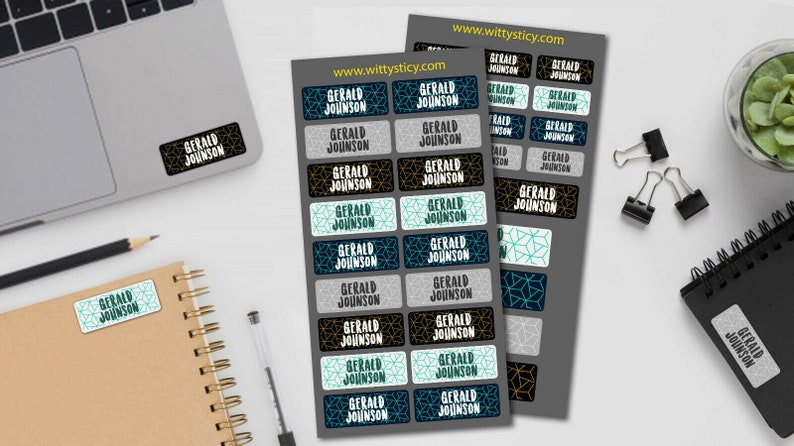 Exclusive Personalised Vinyl Name Labels for Older Kids to Adult - Etsy