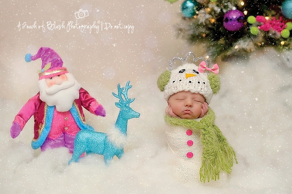 NB Knitted Snowman Hat Matching Scarf Pattern - Etsy