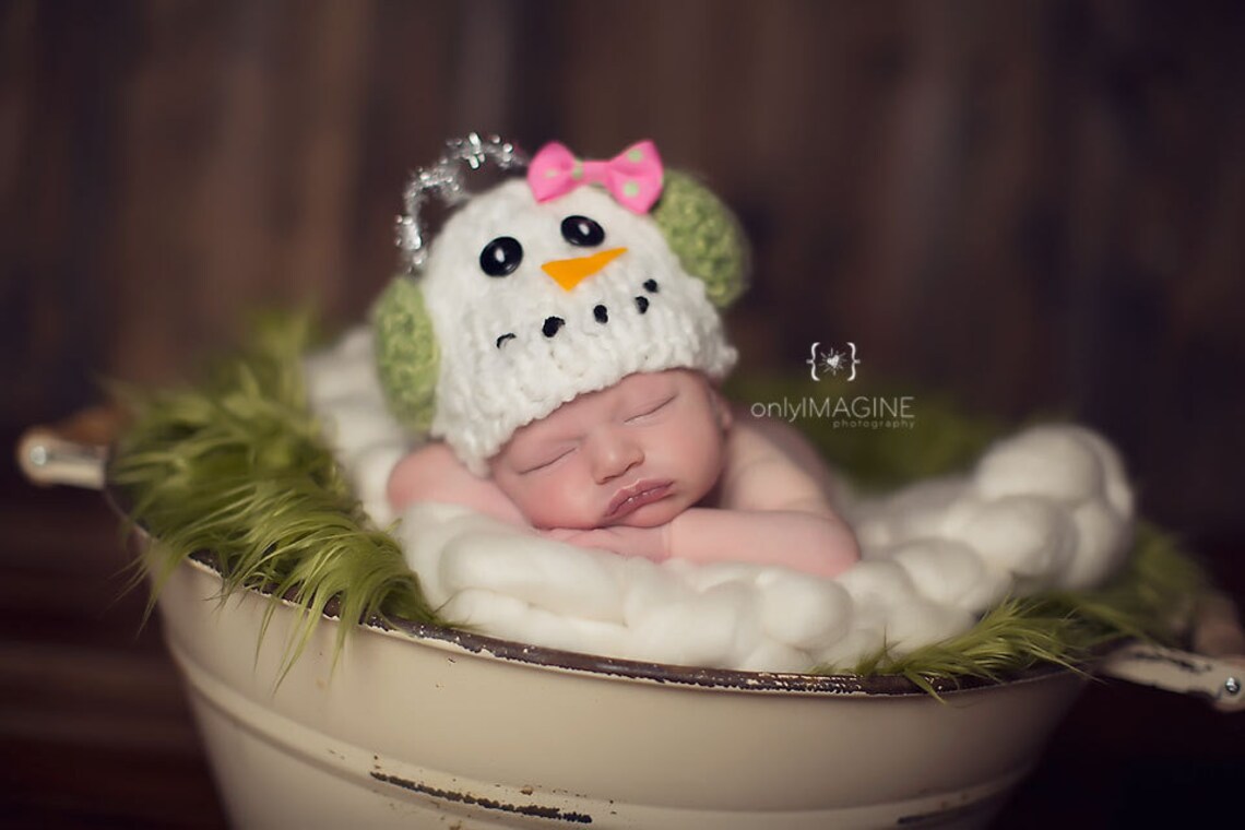 NB Knitted Snowman Hat Matching Scarf Pattern - Etsy
