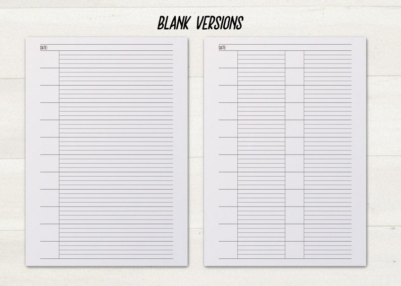 15 Minute Increment Schedule Large Size Number Sheet INSTANT | Etsy