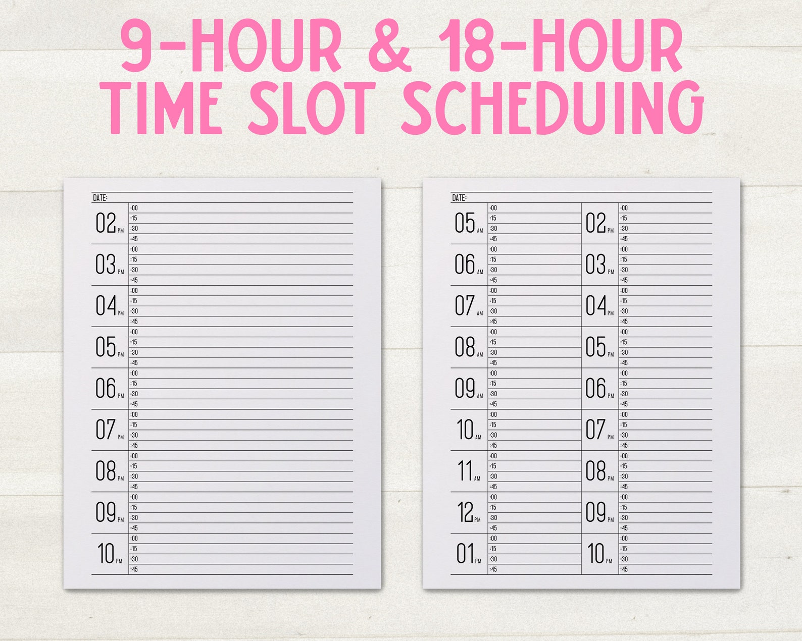 15 Minute Increment Schedule Sheet Large Size Number INSTANT | Etsy 15 Minute Increment Schedule Sheet Large Size Number INSTANT | Etsy
