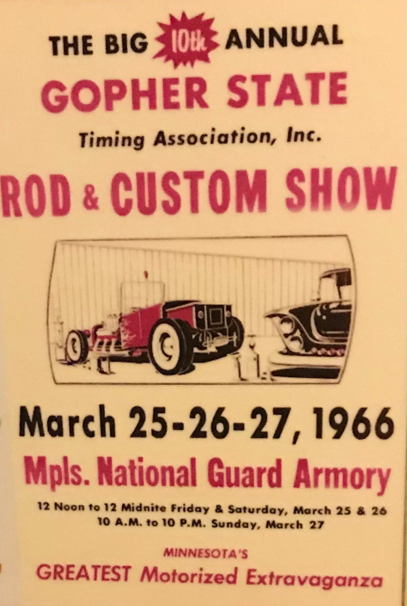 Sticker Gopher State Timing Association Rod & Custom Show Sticker ...