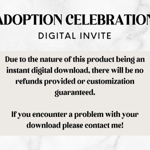 Adoption Announcement Digital Invitation 5x7 Editable Canva Template ...