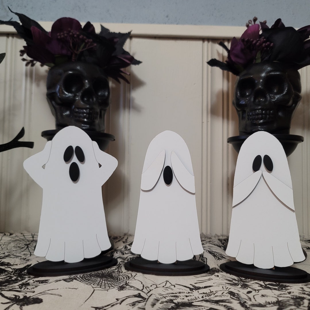 Wise Ghost Trio Laser SVG, See, Speak, Hear No Evil Ghosts - Etsy