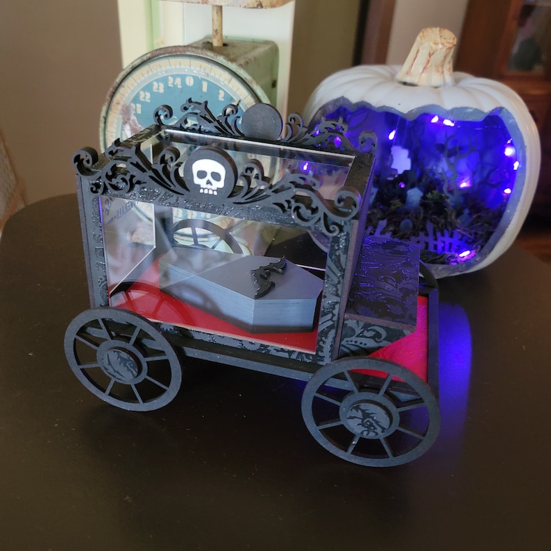 Gothic Funeral Carriage Decor Laser SVG - Etsy