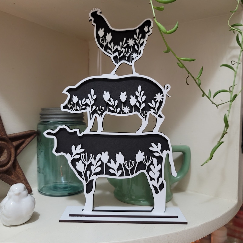 Stacked Farm Animals - Etsy
