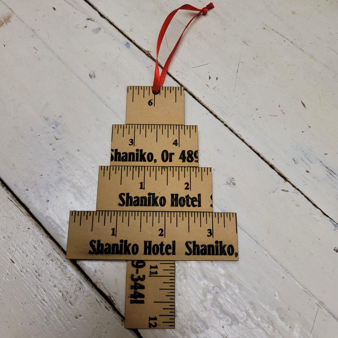 Vintage Tree Ruler Ornament Laser SVG - Etsy