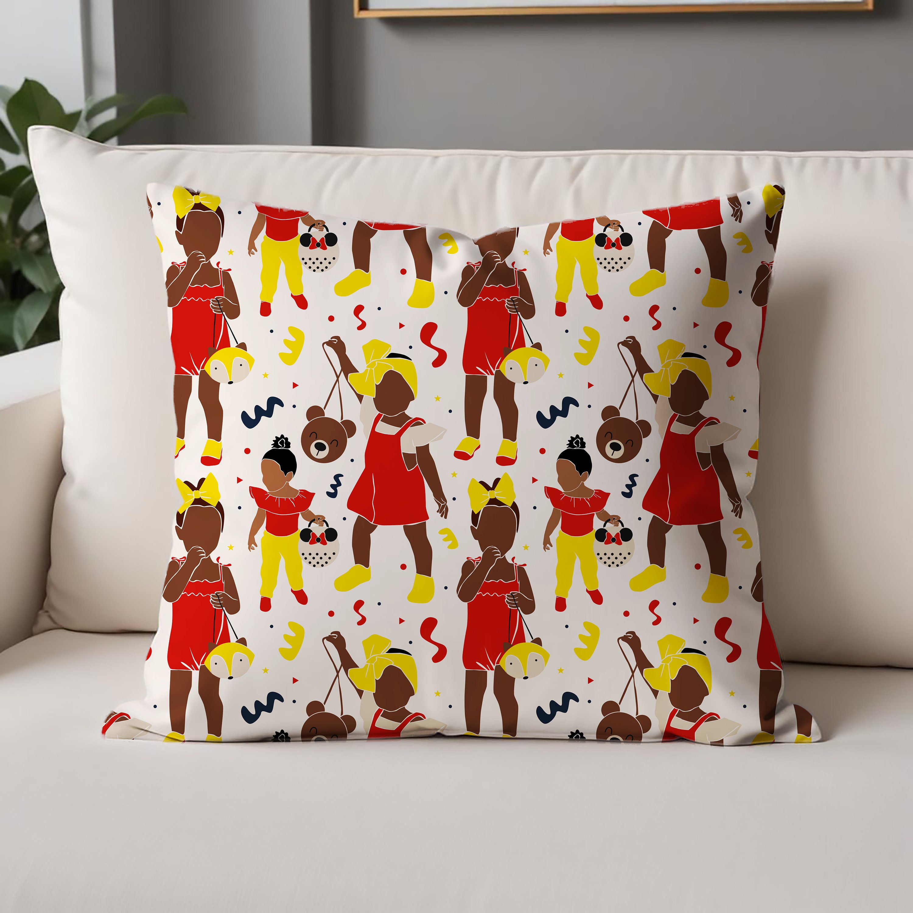 4-african American Seamless Patterns, Infant Babies, Black Girl Digital ...