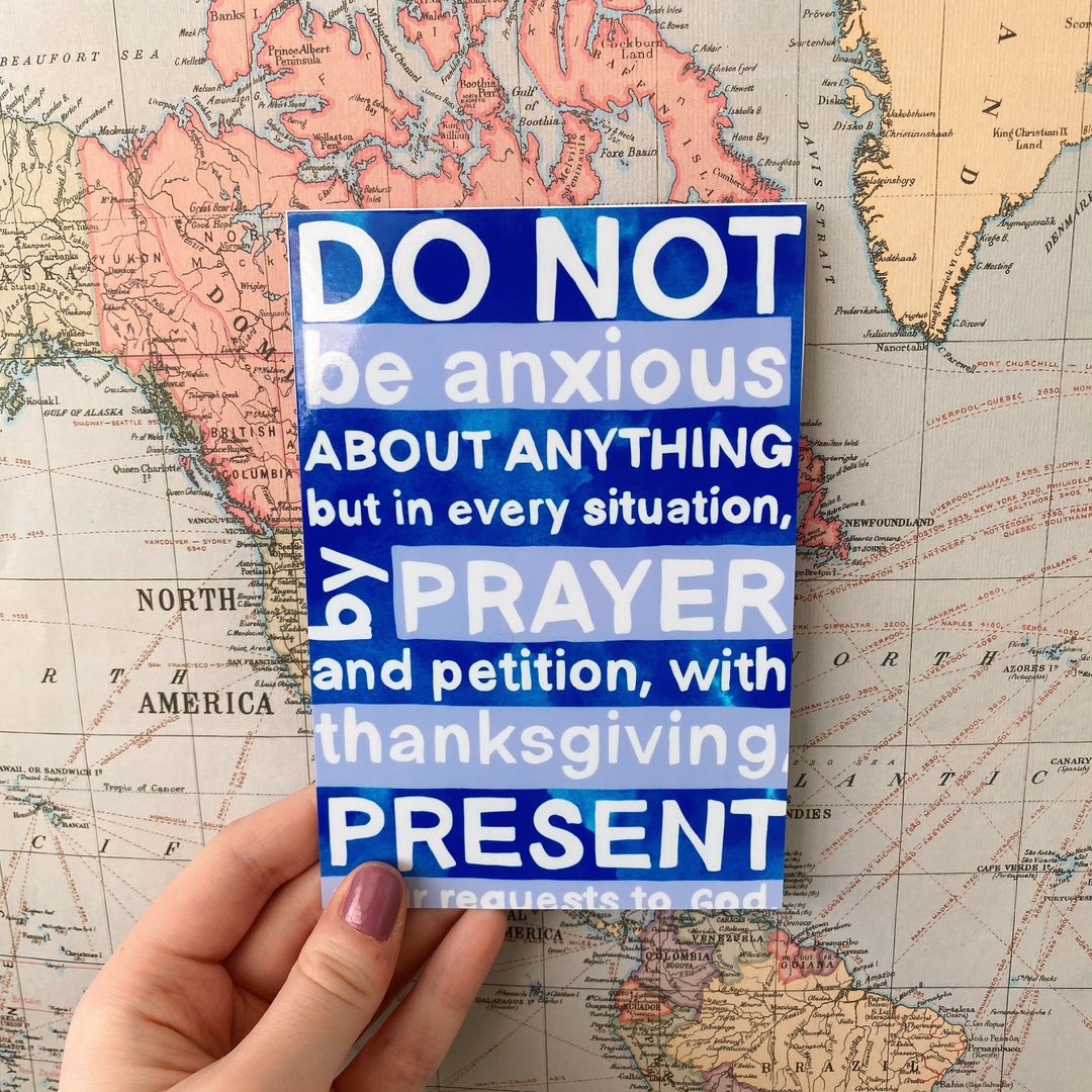 Do not be anxious about anything postcard & download - Etsy.de