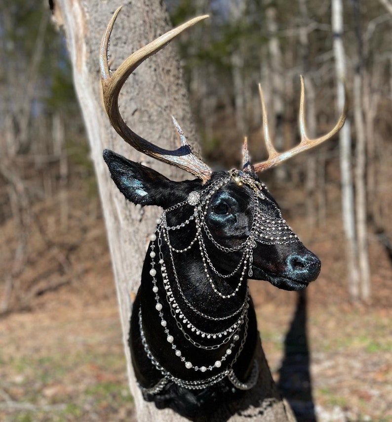 CUSTOM Black Deer Mount - Fantasy Victorian Style - Payment Plans ...