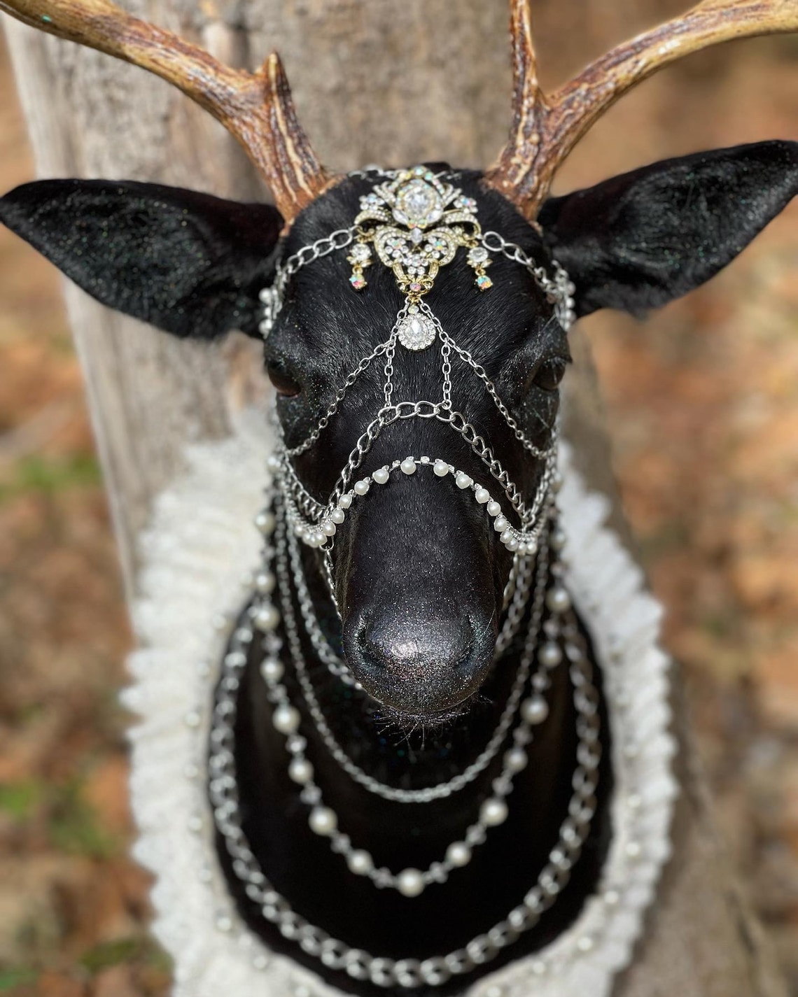 CUSTOM Black Deer Mount - Fantasy Victorian Style - Payment Plans ...