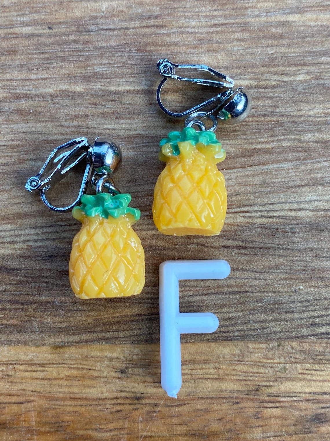 3d Fruit Charm Clip on Earrings, Apples, Grapes, Banana, Strawberry ...