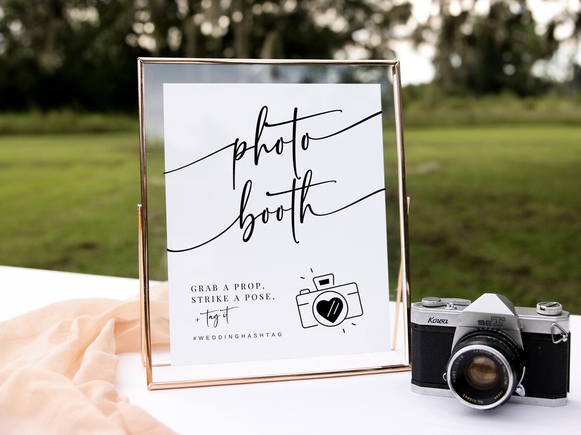 Photo Booth Sign Template Photo Booth Sign Printable - Etsy
