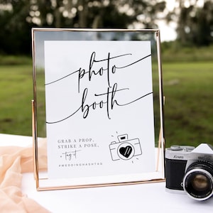Photo Booth Sign Template, Photo Booth Sign Printable, Photobooth Sign ...