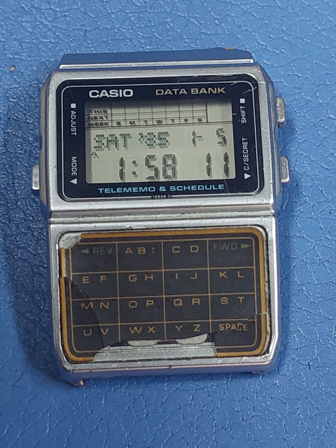 Rare Vintage 80's Casio DBC-610 Data Bank Digital Calculator Watch ...