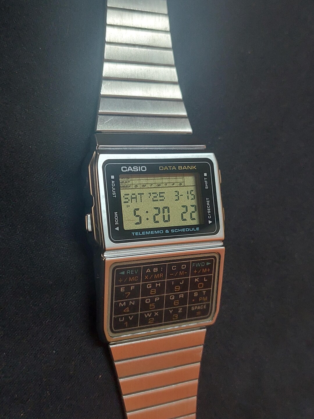 Very Rare Vintage Casio DBC-610 Lcd Data Bank Calculator Watch ...
