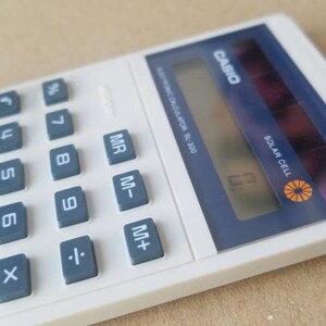 NOS Vintage Casio SL-300 Calculator Solar Cell Compact Case Pocket ...