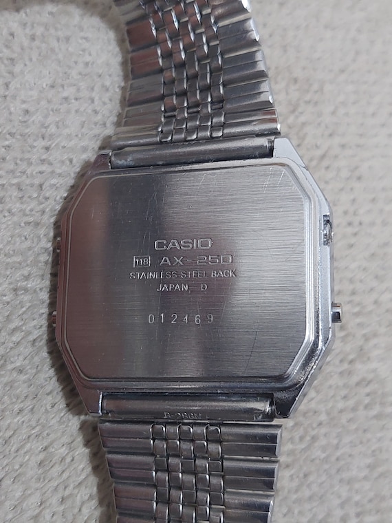 Vintage Casio 118 AX-250 Dual Time Melody Alarm Men's… - Gem