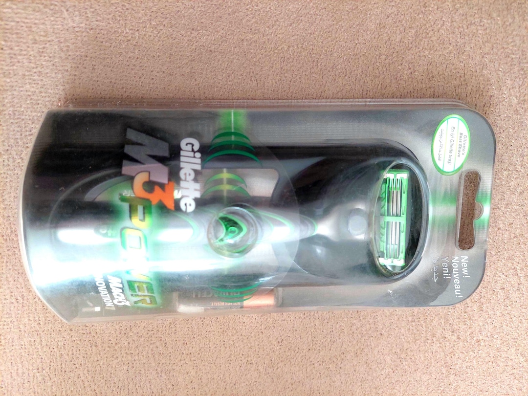 Nos , Very Rare ! Gillette M3 Power Razor Handle Blade Cartridge Shaver ...