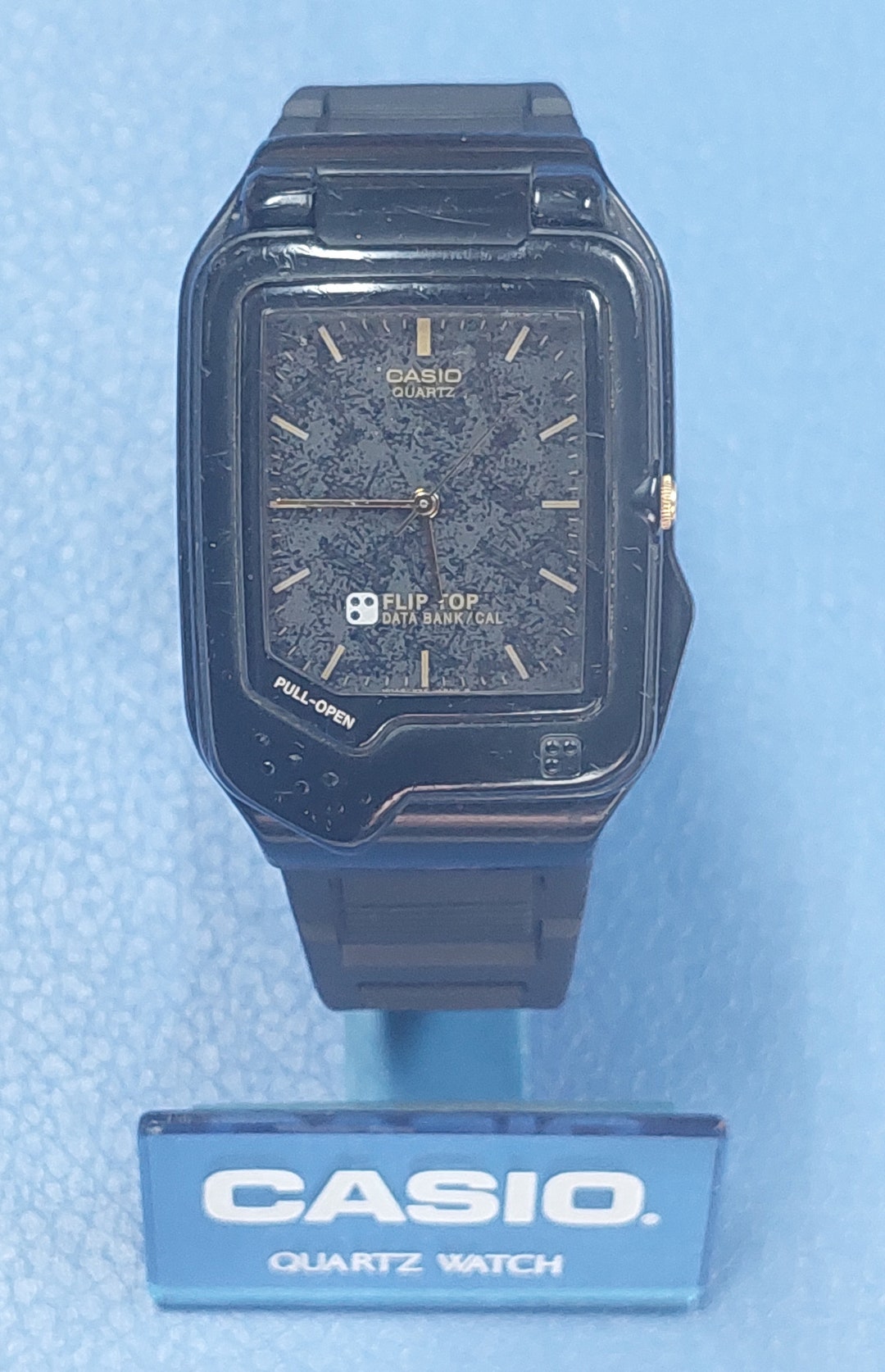 Rare Vintage Casio Flip Top Data Bank Calculator Digital Watch FTP-30 ...