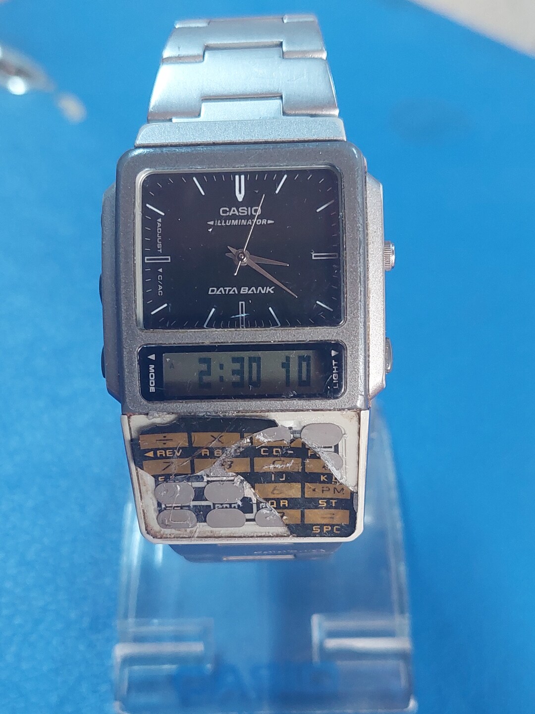 Rare Vintage Casio ABC-30 Digital Calculator Data Bank Wrist Watch Mod ...