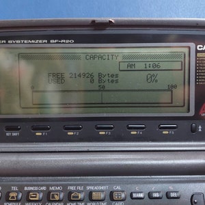 Vintage Casio SF-R20 Super Systemizer Pocket Computer W / Ram Card 64KB ...